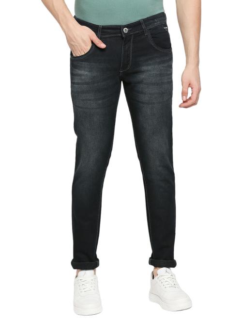 Buy TCI TRUE COLORS OF INDIA Sulphar Blue whisker Stretchable Casual ...