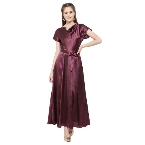 Buy PANIT Women Purple Polyester Dresses Online at Best Prices in India - JioMart.