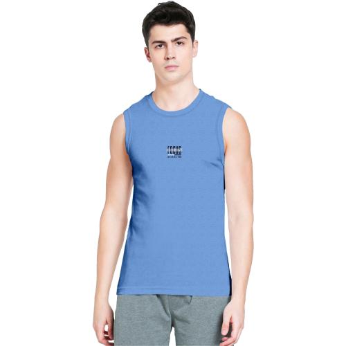 Buy TAB91 Men's Sleeveless Sando INK BLUE Colour L Size Online at Best ...