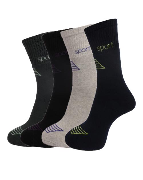 Buy DOLLAR Men's Multicolor Solid Cotton Blend Pack of 4 Full-length ...