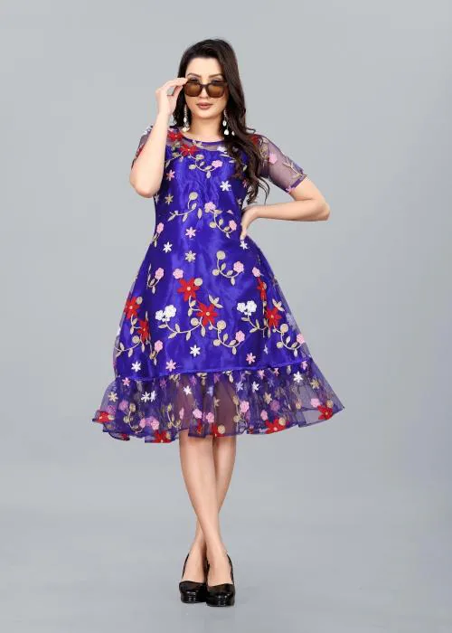 Buy JULEE Women's Net Embroidered Dress Online at Best Prices in India ...