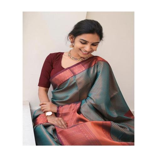 Buy Vrushi's Fashion Present Women's Saree with Blouse Piece (Light ...
