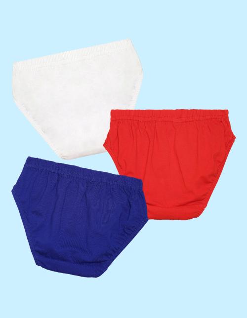 Buy Nusyl boys solid briefs combo-pack of 3 (White,Red,Royal Blue ...