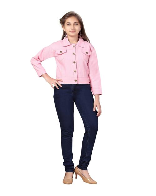 Buy Aarika Girls Pink Color Denim Jacket Online at Best Prices in India ...