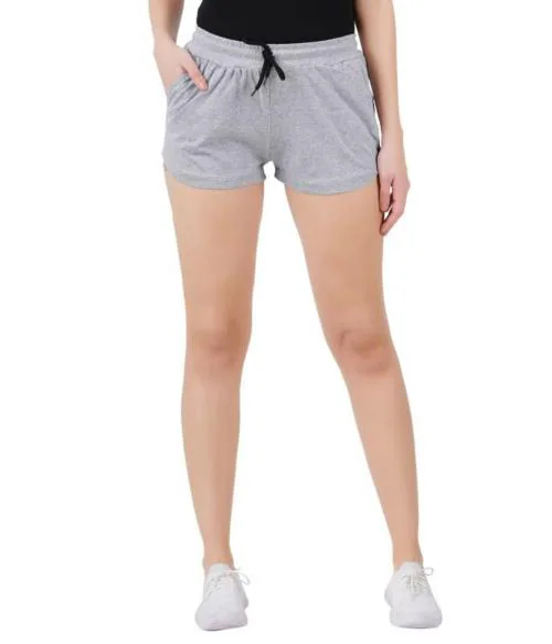 Buy Jocker Women Grey Inner Elastic Military Shorts (S) Online at Best ...