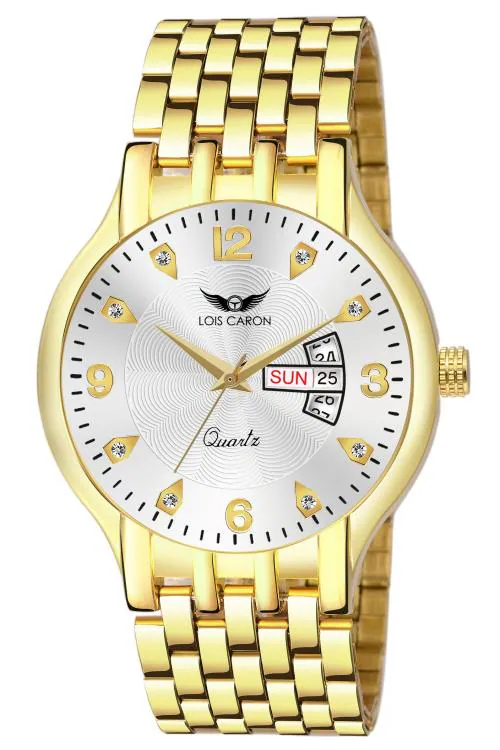 Buy LOIS CARON LCS-8535 ORIGINAL GOLD PLATED DAY & DATE FUNCTIONING FOR ...