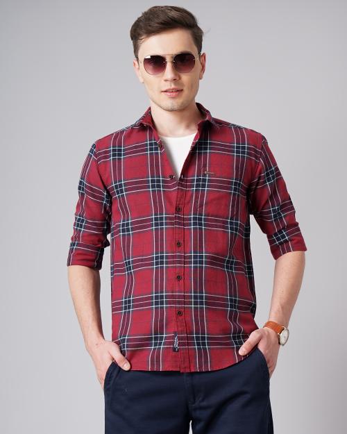 Buy Paul Street Red Checks Shirt Online at Best Prices in India - JioMart.