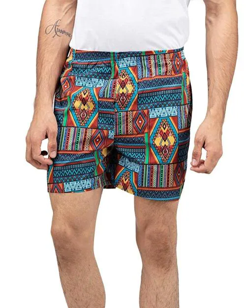Buy Whats Down Men Multicolor Digitally Printed Pure Cotton Aztec ...