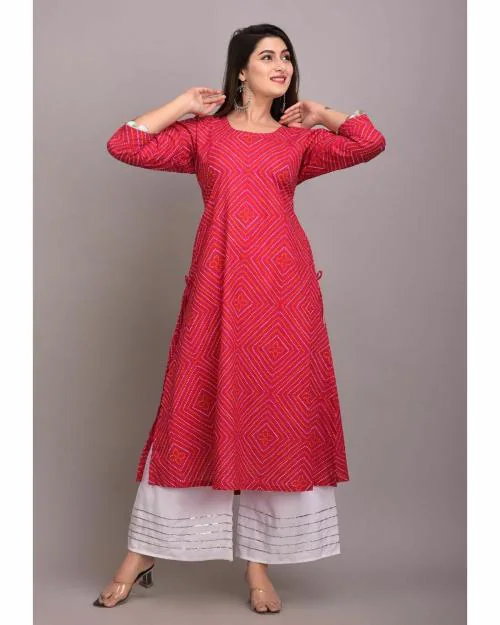 Buy Cheer Pat Women Maroon Printed Cotton Kurta Suit Set Online at Best ...