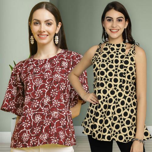 Buy Poshyaa Premium Trendy Tops & Tunics For Women - Pack of 2 Online ...