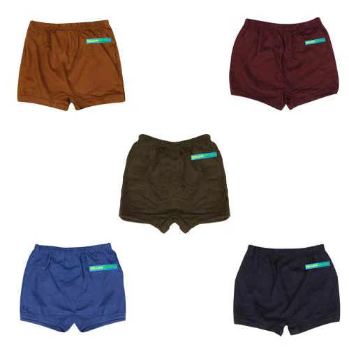 Buy YELLOWDELIGHT Girls Solid Pure Cotton Drawer 7-8 Y - 5pcs Online at ...