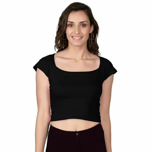 Buy Ad2Cart Women Black Cotton Va4100 Wide Square Neck Butterfly ...