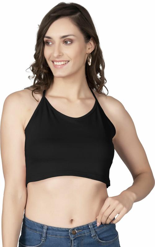 Buy THE BLAZZE_Women Cotton Blend Black Top_XXL Online at Best Prices ...