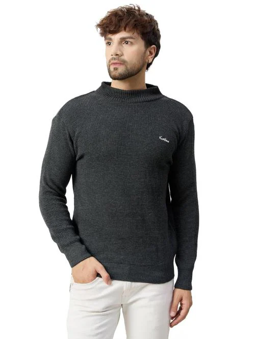 Buy Kvetoo Men High Neck Full Sleeve Winter Woolen Sweater Online at ...