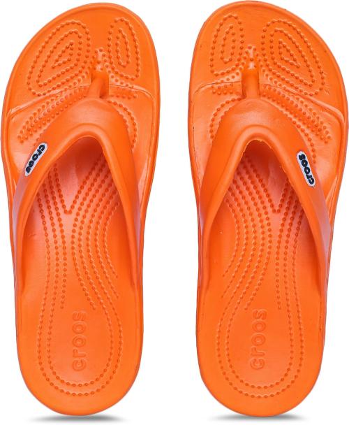 Buy Monoction Men's Orange Flip-Flops Online at Best Prices in India ...