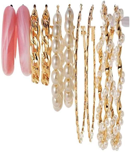 Buy DESTINY JEWEL'S 5-Pair Faux Pearl Decor Hoop Earrings For Women ...