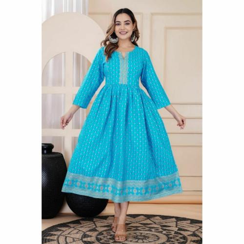 Buy B BARVI FAIL Stylish Nursing Zip-Up Gown Fashionable Dress for ...