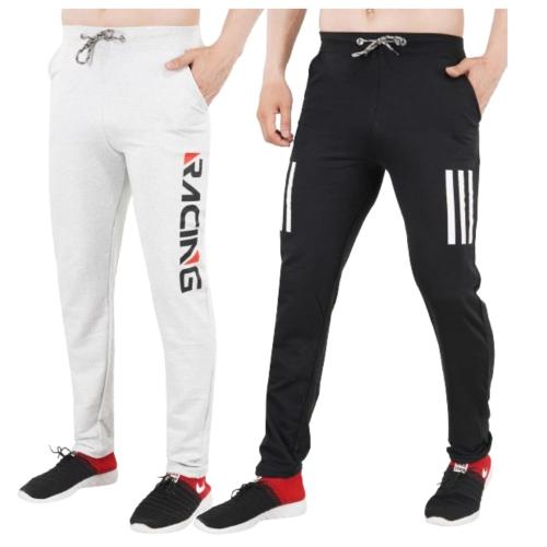 Buy VIRO Printed Men CottonTrack Pants Regular Fit Pack of 2 Online at ...