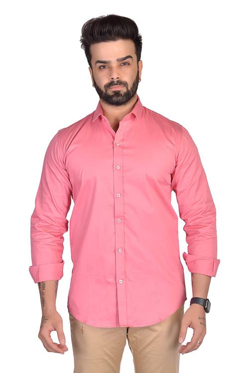 Buy Selyem Men Pink Casual Shirt Pink S Online at Best Prices in India ...