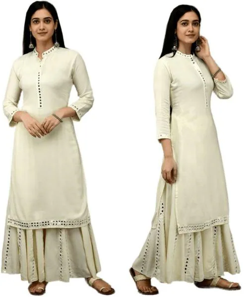Buy Helwin Desiner Women Kurta Palazzo Set Online at Best Prices in ...
