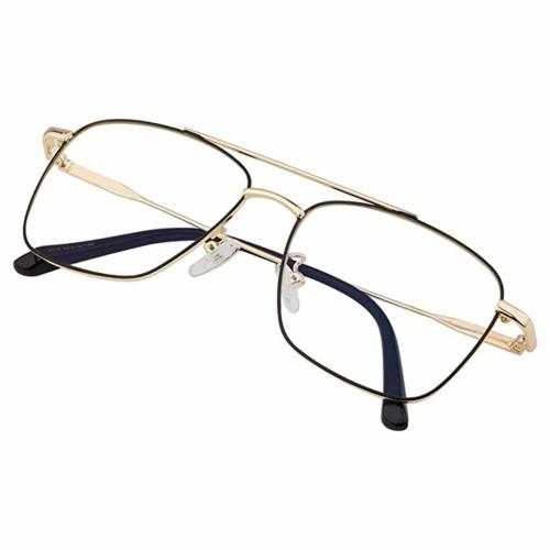 Buy VILENRAY Square Double Bridge Light Weight Spectacle Eyeglasses ...