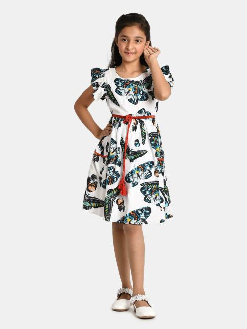 Buy Bella Moda Girls White Cotton Blend Dress (8-9Y) Online at Best Prices in India - JioMart.