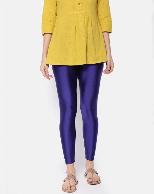 Buy TWIN BIRDS Women Blue Solid Nylon Shimmer Legging Online at Best Prices in India - JioMart.