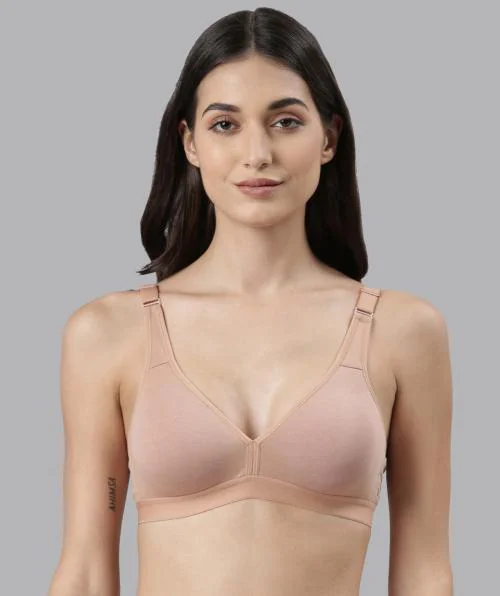 Buy Dollar Missy Women Wire Free Non Padded Skin color Seamless Basic Support Bra Online at Best ...