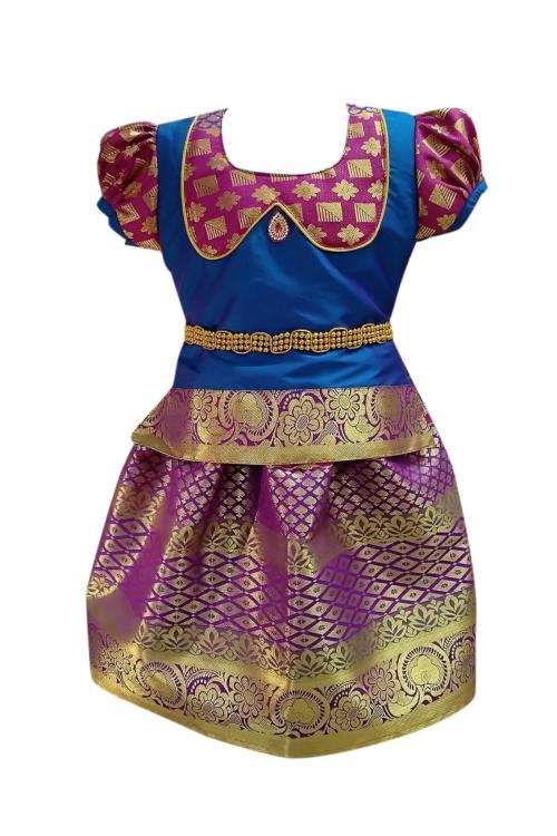 Buy Woodvin Traditional Silk Cotton Pattu Pavadai set-Ramya Pattu_Ramar ...