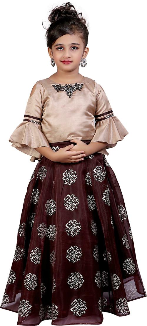 Buy Child Club Girl Brown Tissue Dress (10-11Y) Online at Best Prices ...