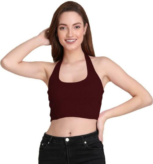 Buy THE BLAZZE_Women Cotton Blend Maroon Crop Top_XXL Online at Best Prices in India - JioMart.