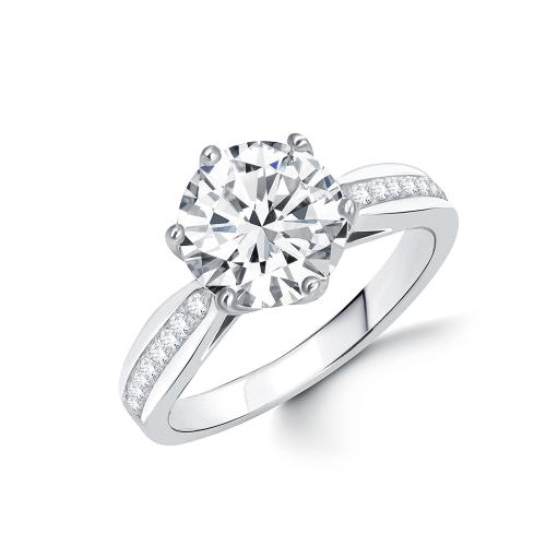 Buy Zalkari Classic Solitaire Engagement Womens Ring Pure 925 Sterling Silver Online at Best ...