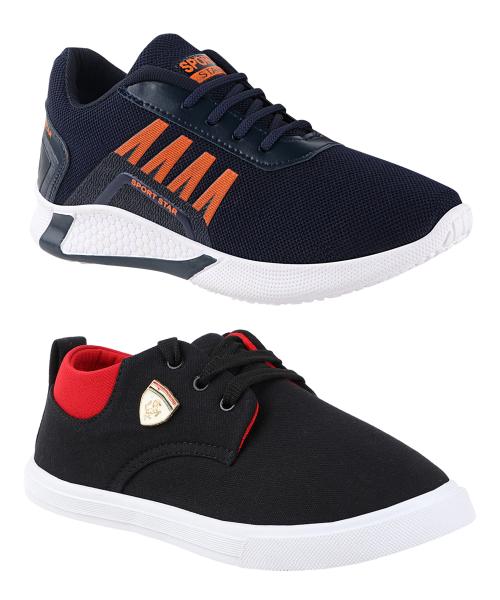 Buy Chevit Combo Pack of 2 Casuals Sneakers, Sports Shoes For Men ...