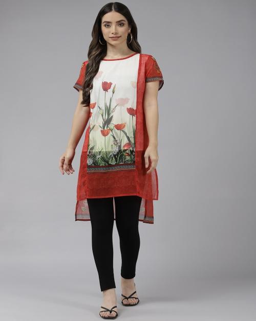Buy Aarika Womens Cream-Red Color Top Online at Best Prices in India ...