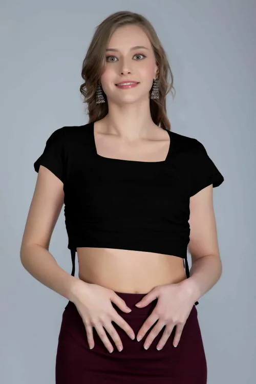 Buy THE BLAZZE B4015 Women Cotton Deep Square Neck Butterfly sleeve ...