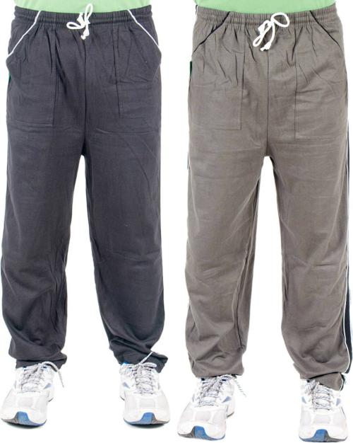 Buy Ketex Men Multicolor Solid Cotton Pack Of 2 Track Pants Online at ...