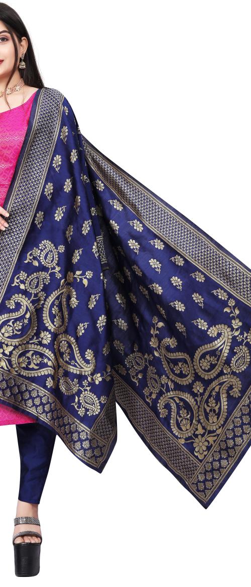 Buy sukhnath creation Women's Silk Blend Pink Straight Kutra, Pant with ...