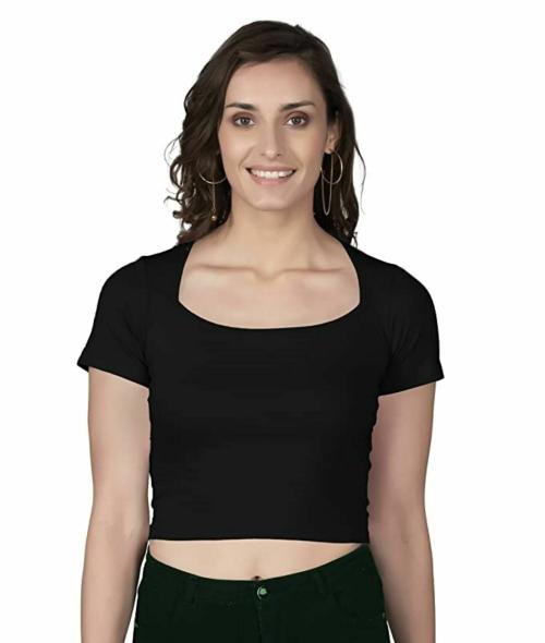 Buy AD2CART A4118 Women's Lycra Basic Solid Triangle Neck Butterfly ...