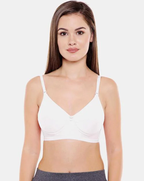 Buy Bodycare Women Cotton Full Coverage Lightly Padded Regular Bra 1574-White Online at Best ...
