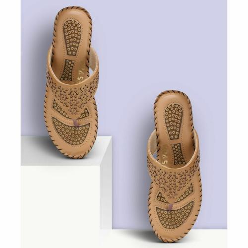 Buy Trase Beige Flat Slip-on Slide for Women Online at Best Prices in ...