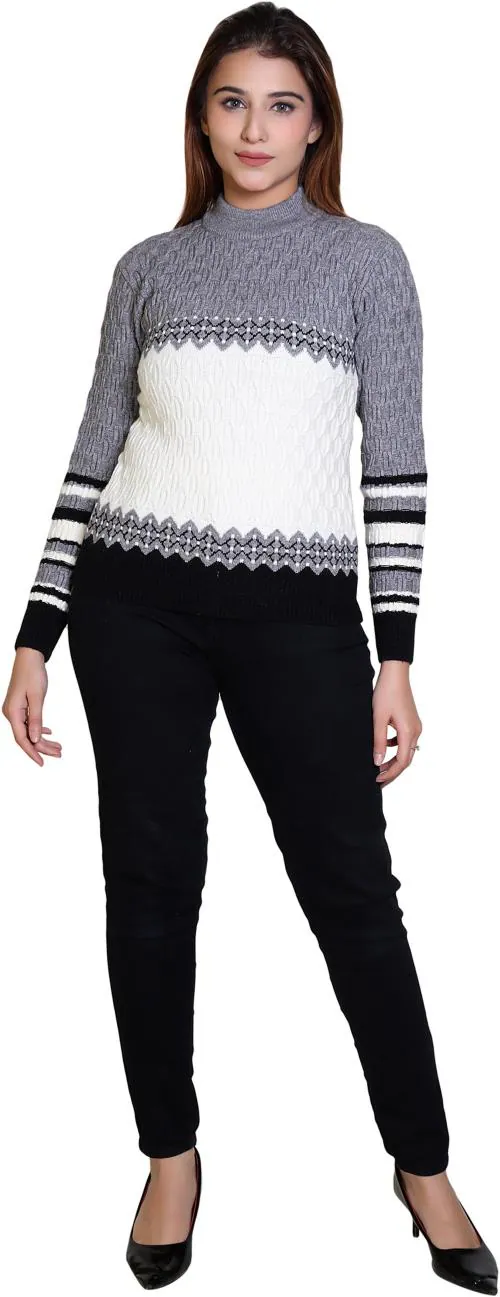 Buy Leza Multi Color Colorblock Acrylic Single Winter Wear Online at ...