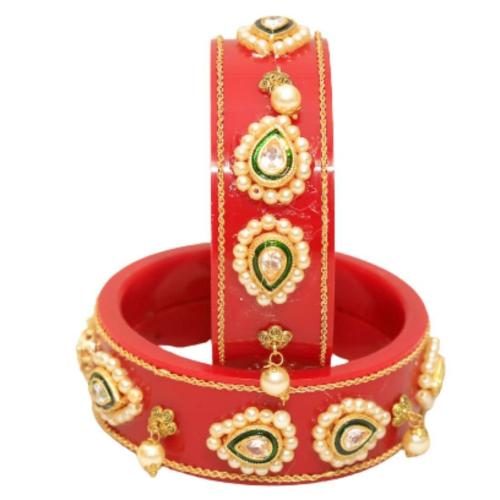 Buy Zindura Red Kangan set for Girls (Pack of 2) Online at Best Prices ...