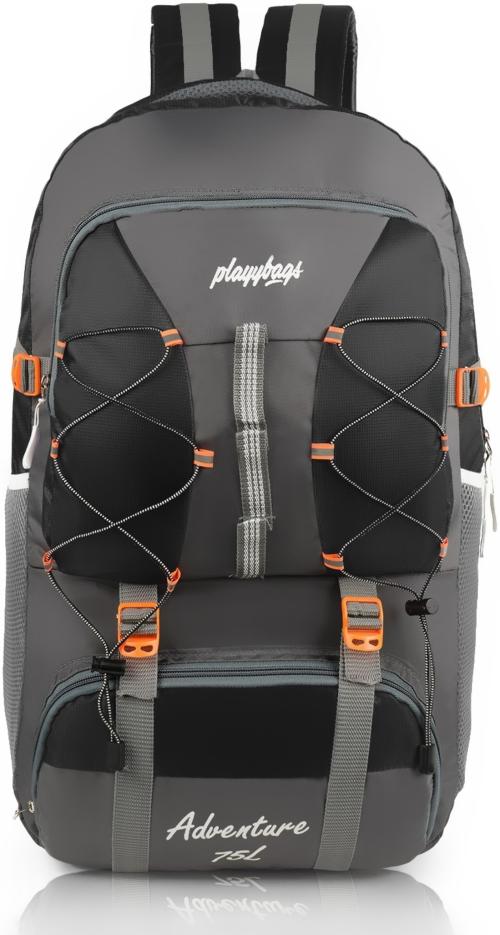 Buy playy bags Black and Grey Polyster Laptop Backpack - 75 L Online at ...