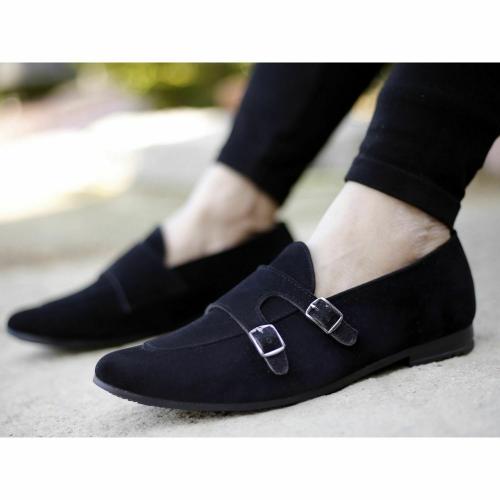 Buy Golden Lion Loafers Men Formal Shoes |Casual Suede, Black Blue ...