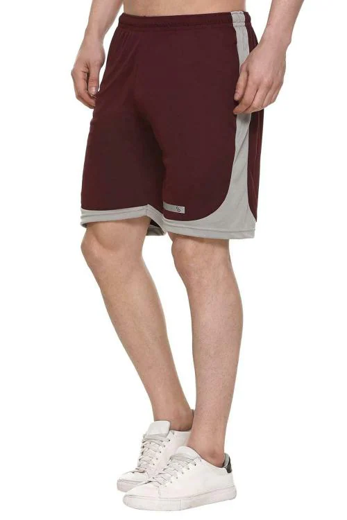 Buy Colors and Blends Men Wine Knee-Long Shorts Online at Best Prices ...