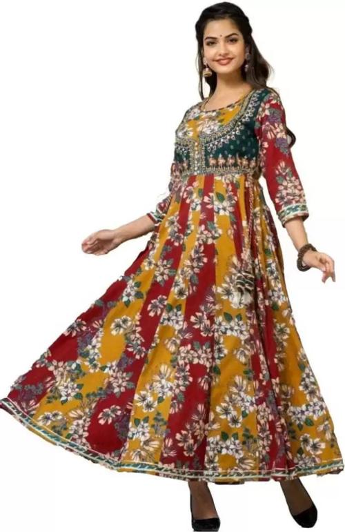 Buy OTTOM RAYON MULTI COLOR HAND BLOCK PRINTED EMBROIDERED JACKET STYLE ...