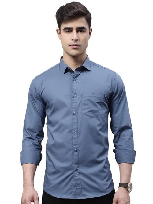 Buy Squeezershirts Men's Cotton Shirt | Casual | Plain | Full Sleeve ...