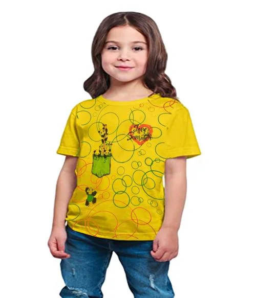 Buy Little Funky 100% Pure Cotton Round neck Half sleeve Graphic ...