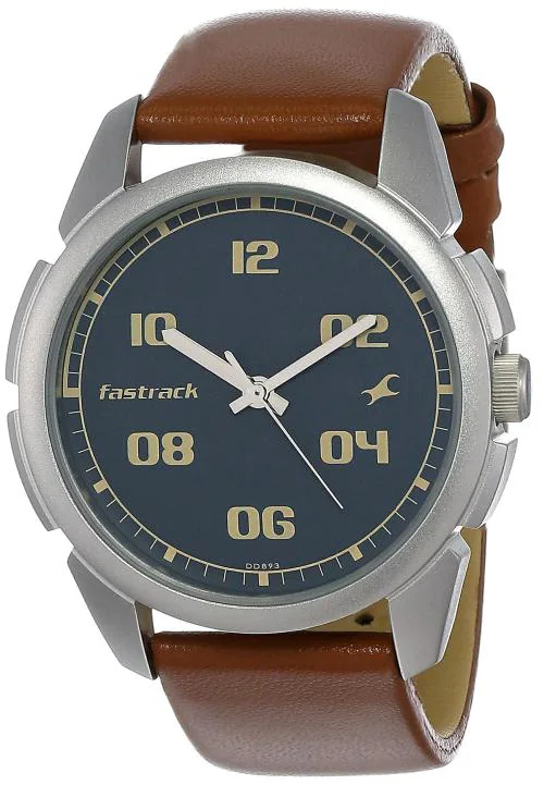 Buy Fastrack Analog Dial Blue Band Brown Casual Watch -Nm3124Sl02 For ...