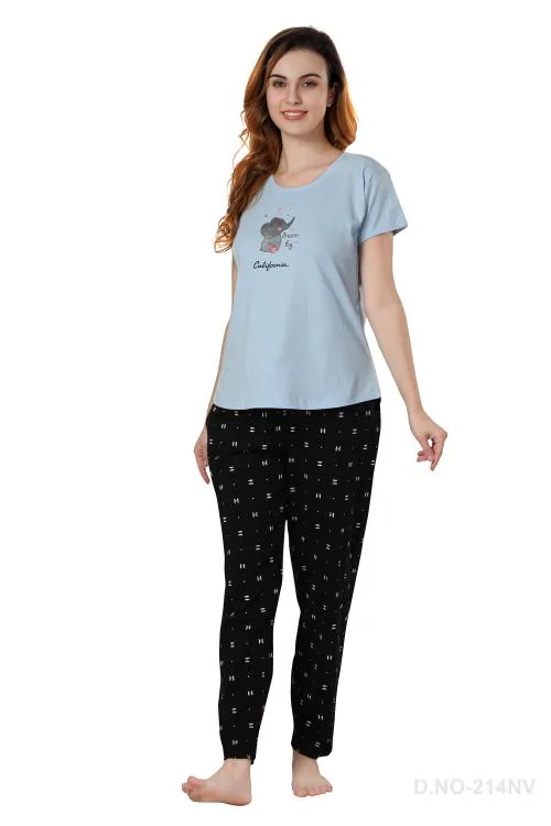 Buy NIGHT VIEW Night Suit Set for Women,100% hosiery cotton Fabric ...
